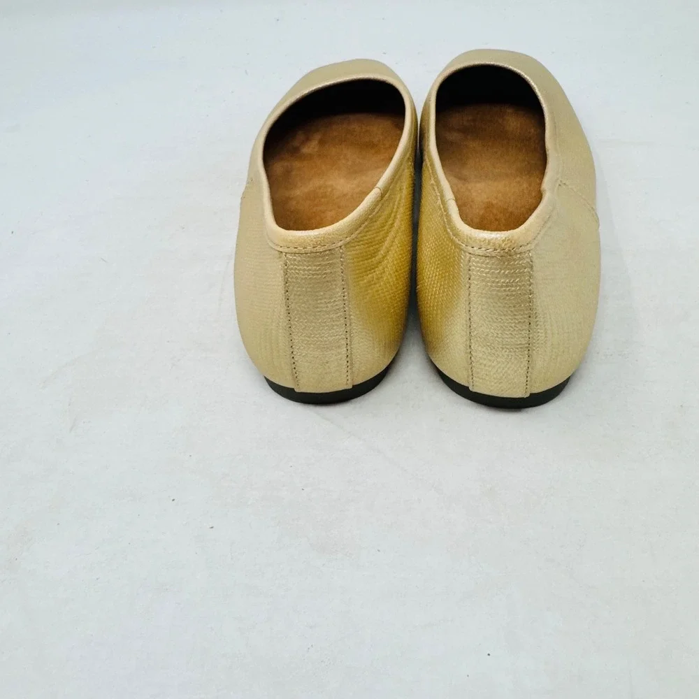 Vionic | Shoes | Vionic Orinda Ballet Flats Gold Metallic Square Toe ...